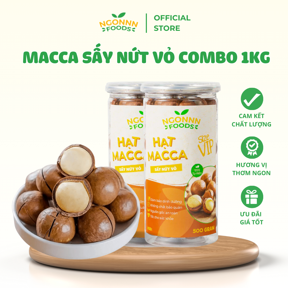 Macca Combo 1 Kg size Đại VIP-2 hộp 500 gram Loại Cao Cấp Bổ Sung Dinh ...