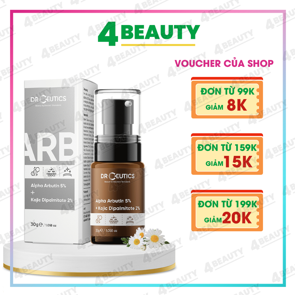Serum DrCeutics Làm Sáng Da Mờ Nám Alpha Arbutin 5% Và Kojic Dipalmitate 2% | Shopee Việt Nam