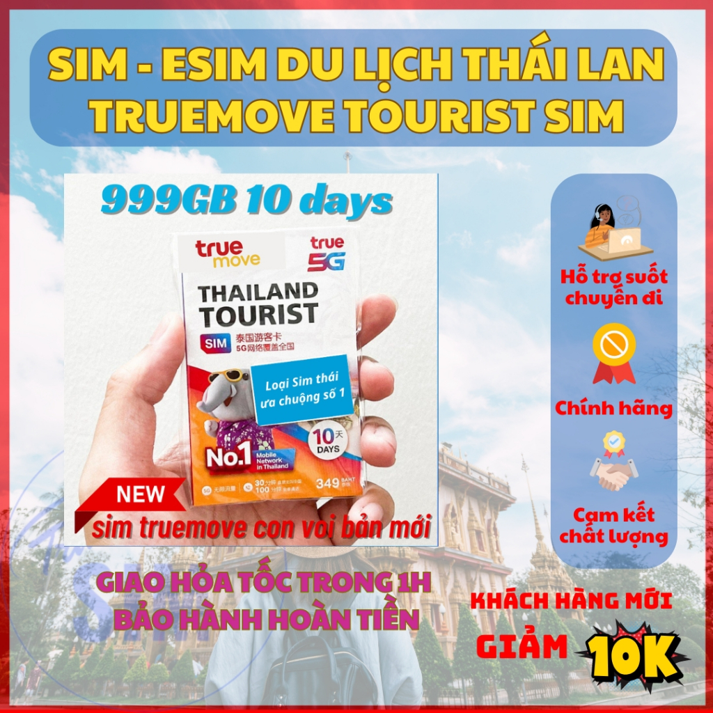 SIM/ESIM Du Lịch 4G/5G Thái Lan - TRUEMOVE, DTAC Tốc Độ Cao, Hỗ Trợ ...