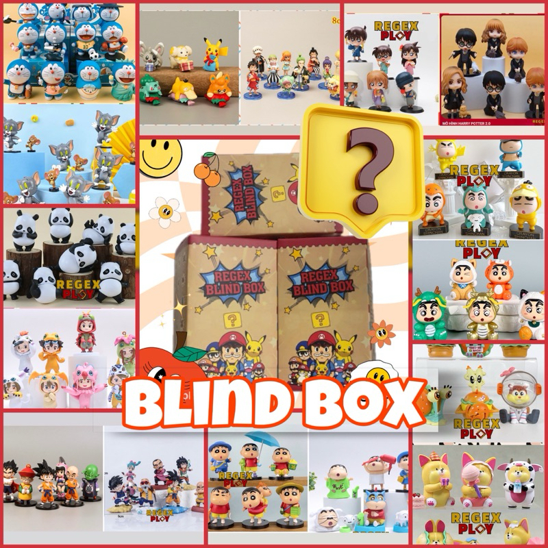 (Có hộp) Blind Box/Hộp mù Nhiều mẫu Pokemon, Doraemon, Shin, Tom&Jerry ...