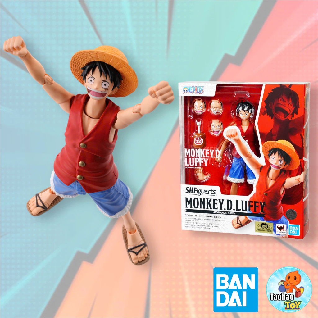 Mô hình SHF MONKEY D LUFFY (ROMANCE DAWN) One Piece chính Hãng BANDAI ...