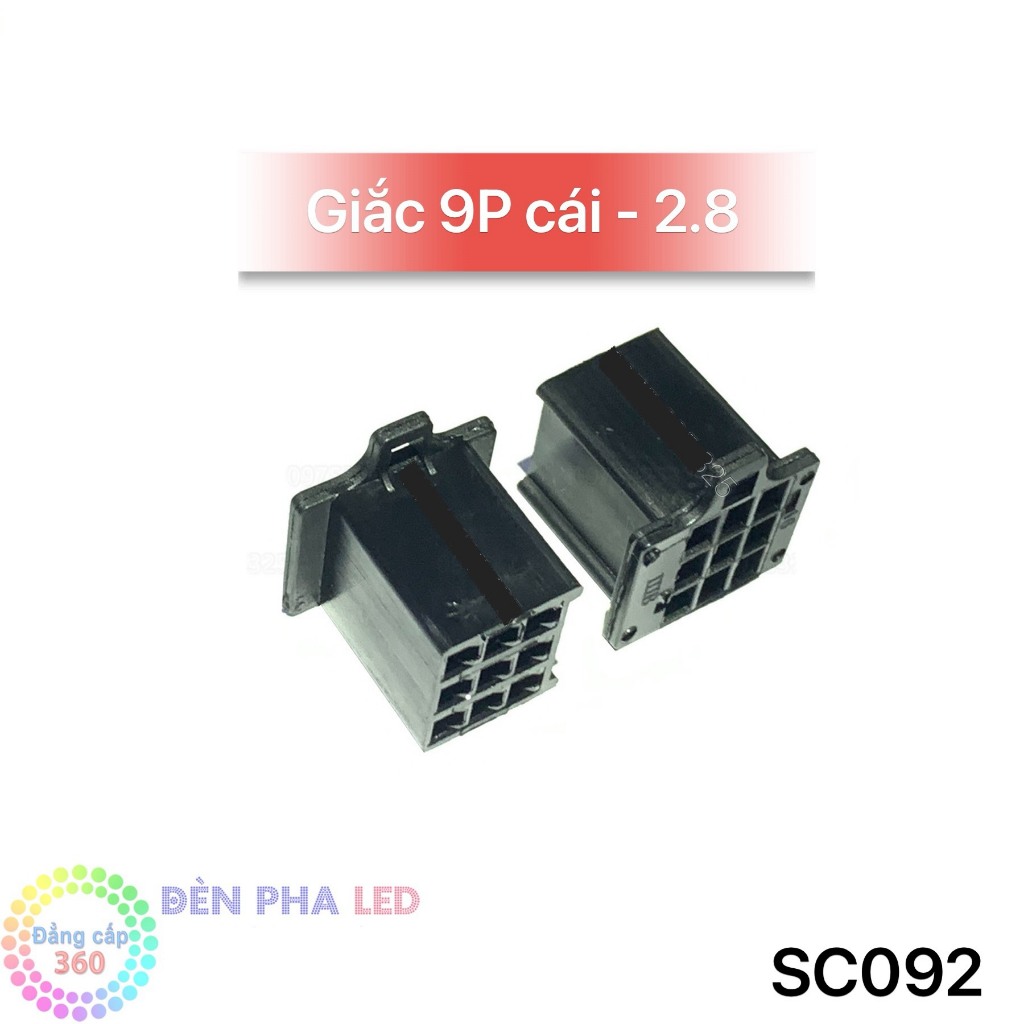 [10 đầu] giắc nhựa 9 lỗ 2.8 CÁI -- ĐEN -- lổ cos 2.8 jack 9p pin socket ...