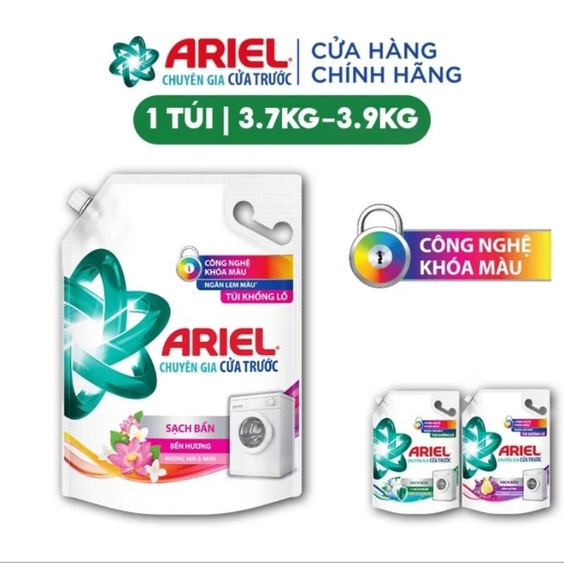 Nước Giặt Ariel Matic Cửa Trước Túi 1.55kg/3.7kg/3.9kg | Shopee Việt Nam