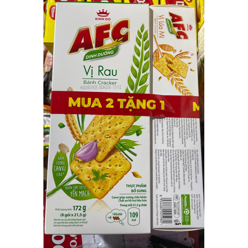 Hộp Bánh Quy AFC 8gói 172g(mua 2 tặng 1)tổng 3 hộp | Shopee Việt Nam