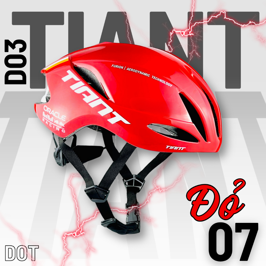 NÓN XE ĐẠP TIANT D03 - MÀU ĐỎ - nam nữ nửa đầu siêu nhẹ khóa cài chắc ...