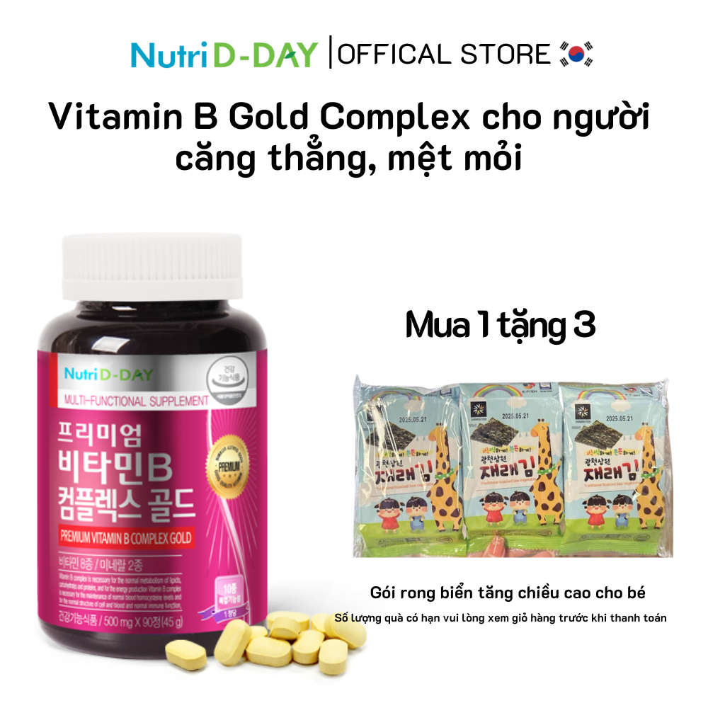 Viên Uống Nutri D-Day Vitamin B Complex Gold Giảm Căng Thẳng Mệt Mỏi ...