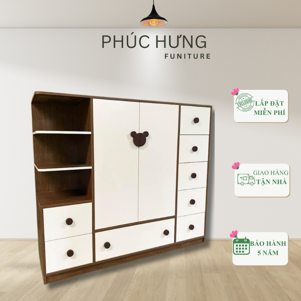 Tủ Nhựa Đài Loan Trẻ Em Tay Gấu Đựng Quần Áo Chịu Lực Tốt Cao 1m24 dài ...
