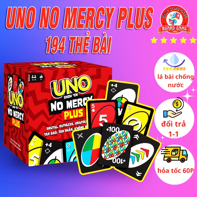 [HÀNG CAO CẤP] UNO NOMERCY bài capybara cuộc chơi nâng cấp,UNO +100 ...
