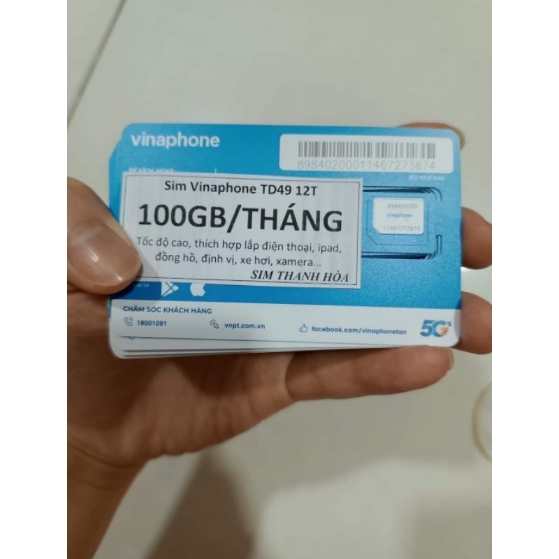 SIM VINAPHONE TD49 NGUYÊN KÍT 100GB [CÓ ESIM, ĐĂNG KÍ CHÍNH CHỦ] | Shopee Việt Nam