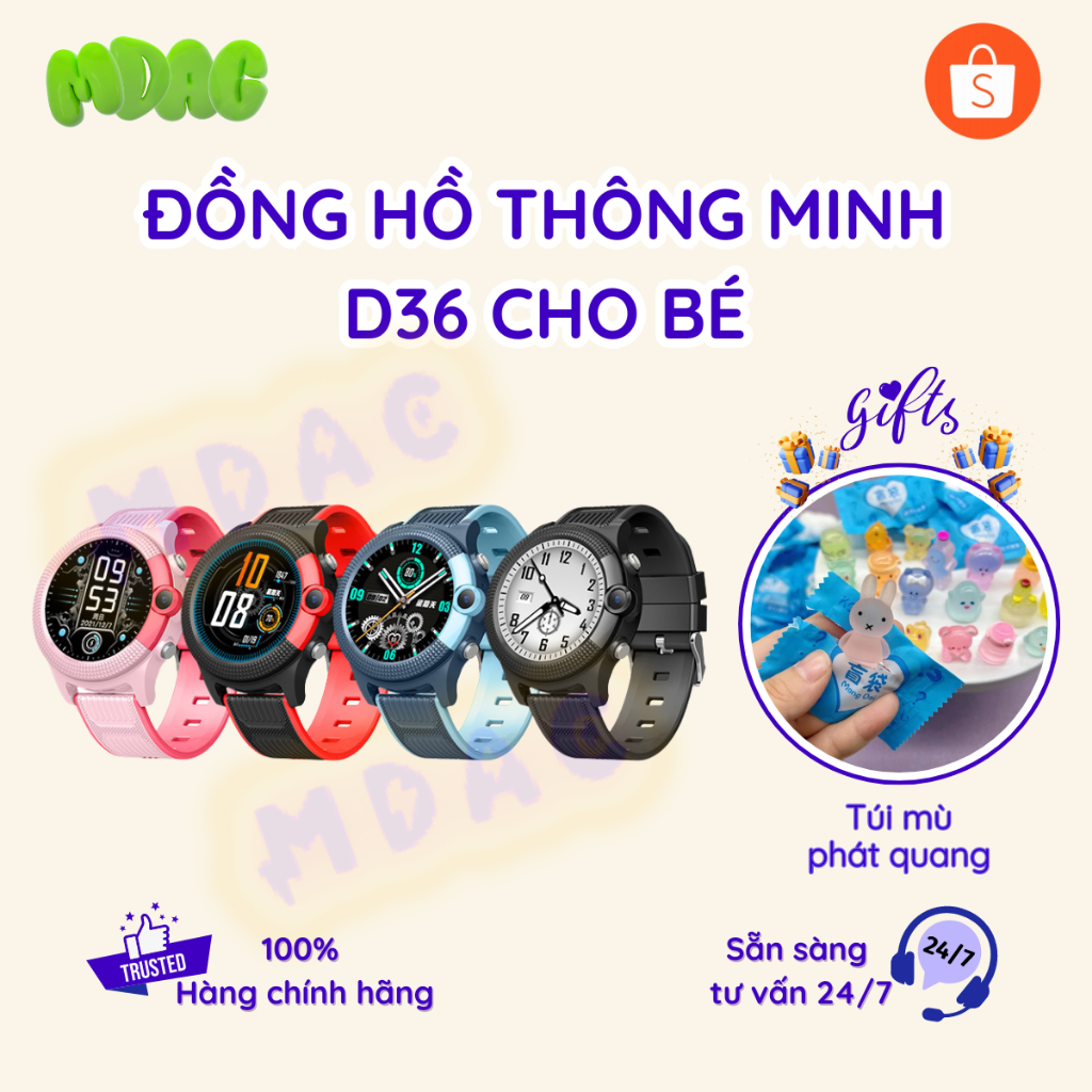 [QUÀ TẶNG] ĐỒNG HỒ THÔNG MINH CHO BÉ D36 (BẢN NÂNG CẤP 2024) - CALL ...