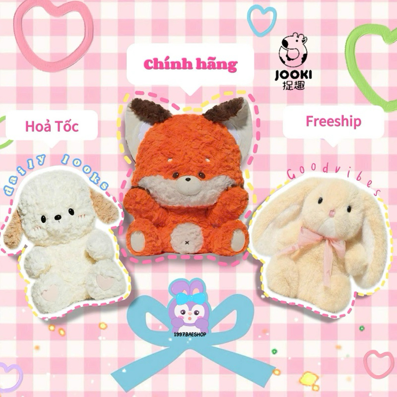 [Chính hãng Jooki] Gấu bông Jooki chính hãng hình thú ngộ nghĩnh siêu ...