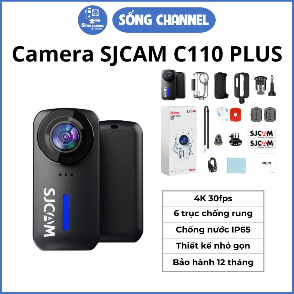 Camera SJCAM C110 PLUS hành trình xe máy 4K chống rung chống thấm nước 2024 - Bảo hành 12 tháng ...