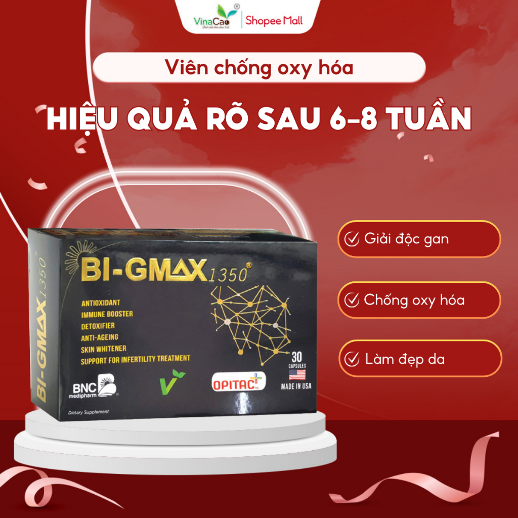[CHÍNH HÃNG] Viên uống Bi Gmax 1350 giúp ăng cường chức năng gan, chống ...