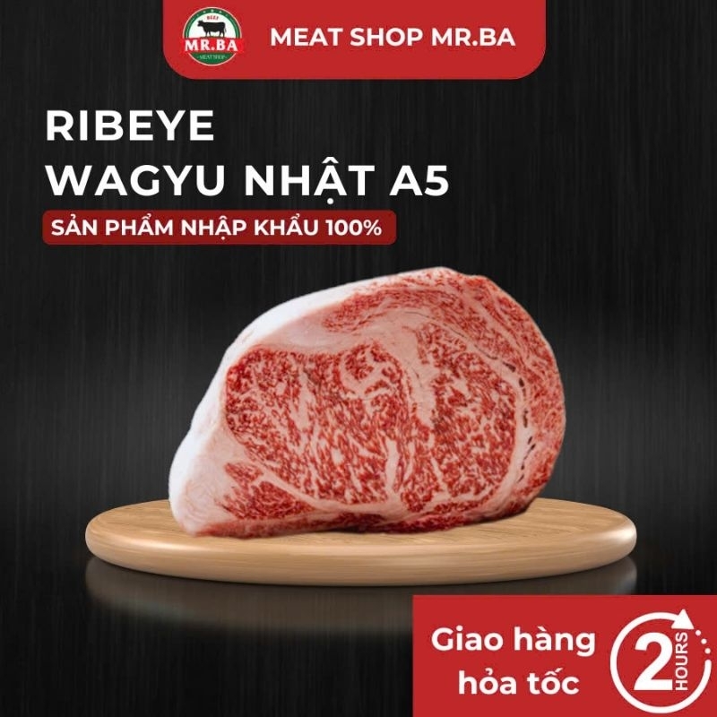 [HỎA TỐC] RIBEYE (THĂN LƯNG) WAGYU NHẬT A5 - 1kg/500g | Shopee Việt Nam