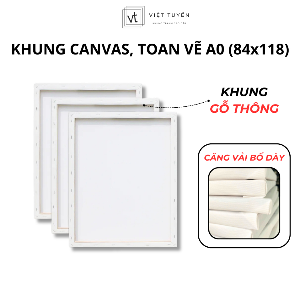 Khung Tranh Vẽ CANVAS A0, TOAN vẽ size (84x118) Việt Tuyến | Shopee ...