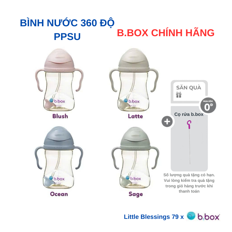 {BBOX • KÈM QUÀ TẶNG} {BẢN GIỚI HẠN} Bình tập hút 360 độ cao cấp nhựa PPSU cho bé chính hãng ...