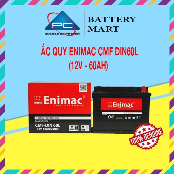 Bình Ắc Quy ENIMAC CMF DIN60L/R/LBN (12V-60AH) | Shopee Việt Nam
