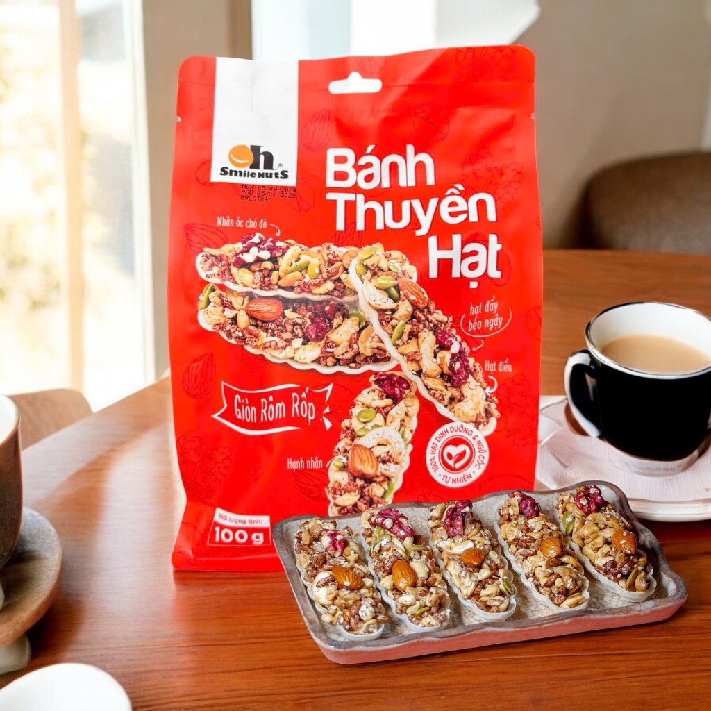 Bánh Thuyền Hạt Dinh Dưỡng Siêu Hạt 100g (5 Bánh) | Bánh Ăn Kiêng ...