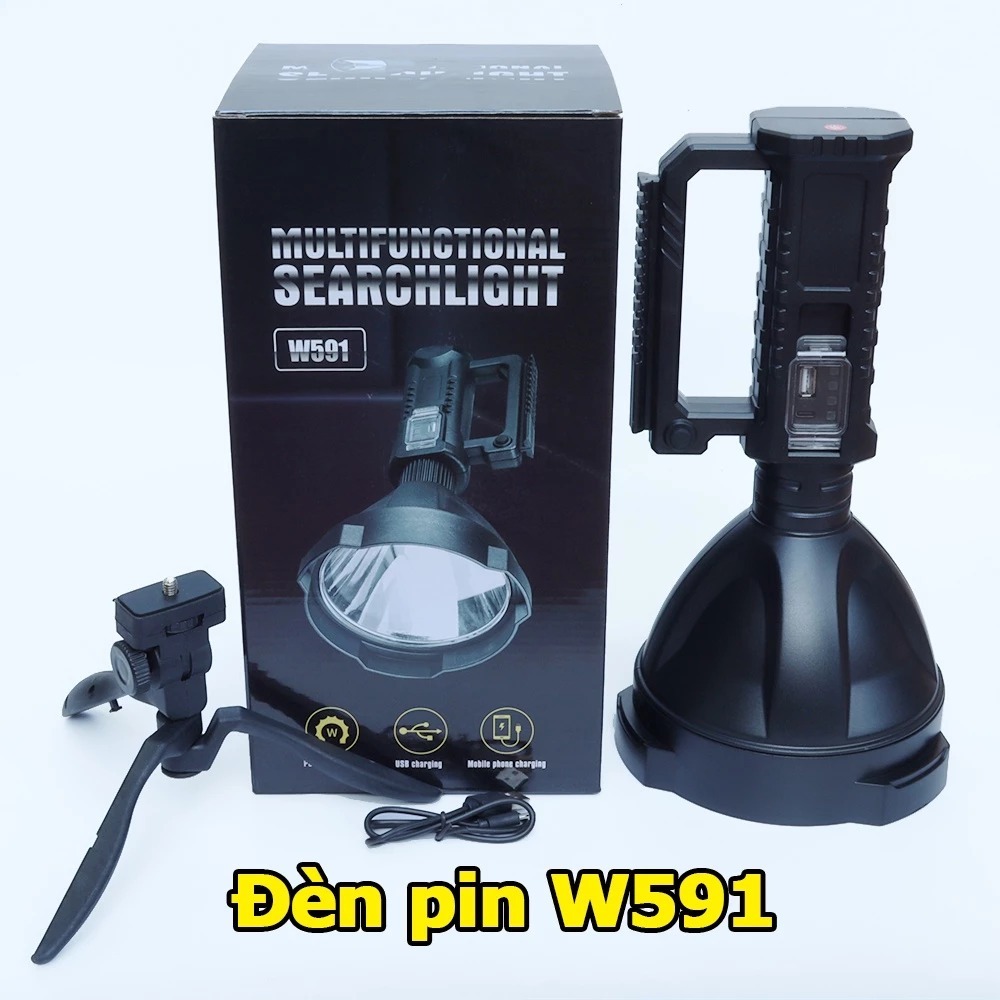 Đèn Pin Siêu Sáng W590-W591 Chiếu Xa 500m Có Chân Đế Chống Nước, Pin Cực Trâu | Shopee Việt Nam
