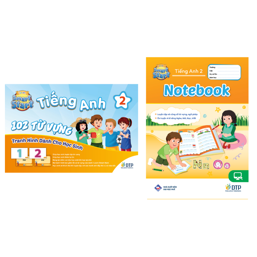 Sách - DTPbooks - Combo Tiếng anh 2 I-learn smart start Student's cards + notebook | Shopee Việt Nam