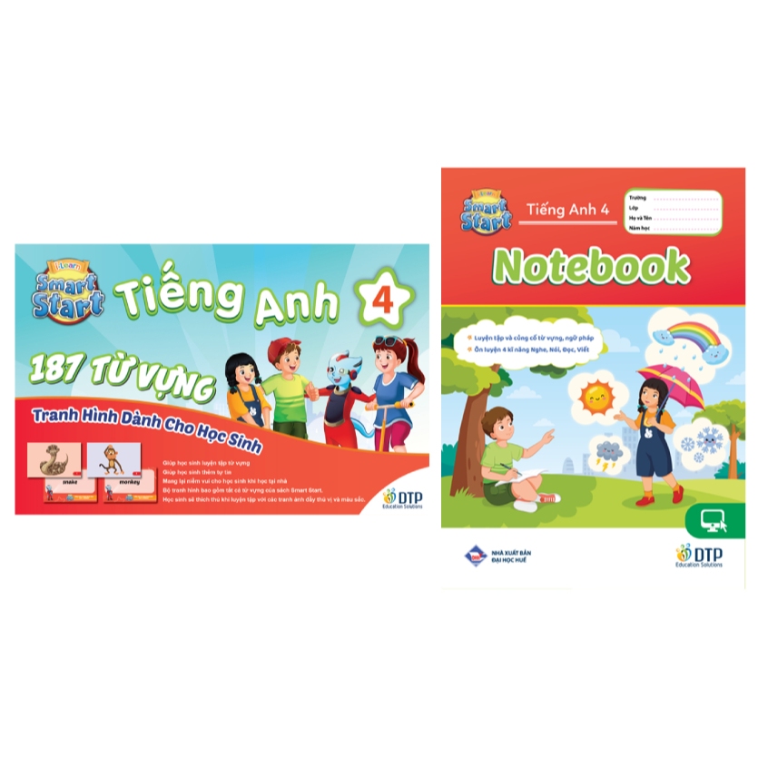 Sách - DTPbooks - Combo Tiếng anh 4 I-learn smart start Student's cards + notebook | Shopee Việt Nam