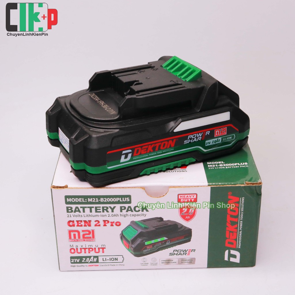 Pin DEKTON 21V M21-B2000PLUS chân pin Makita ( CLKP ) | Shopee Việt Nam
