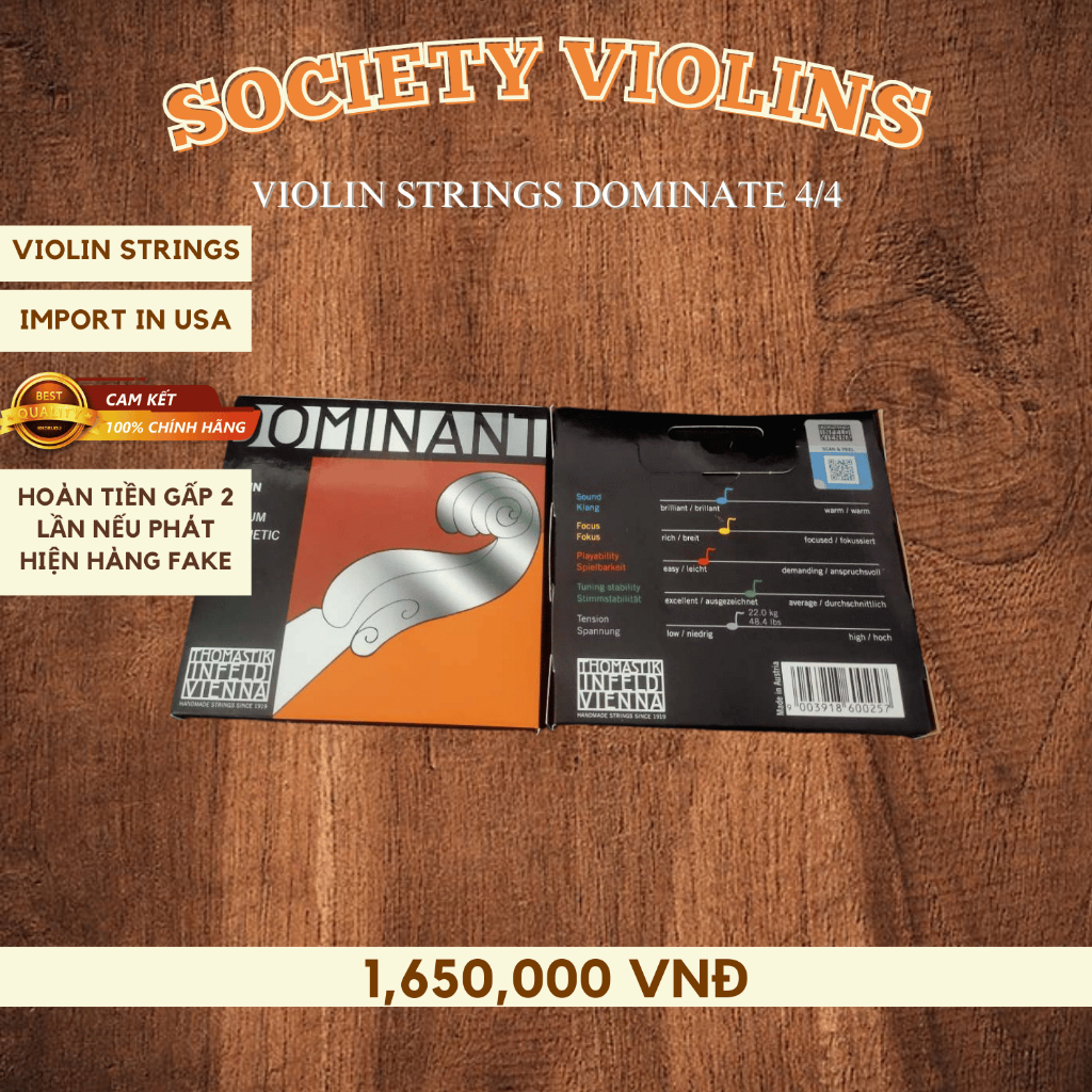 Chính Hãng Dây Đàn DOMINAT VIOLIN STRINGS 4/4 nhập khẩu GREMANY ...