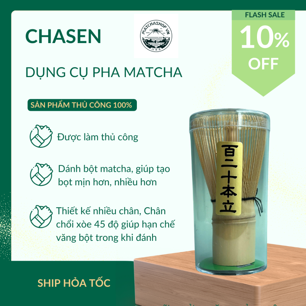 Chổi Chasen đánh Matcha cao cấp Maschashop -100 chân Dùng trong Pha Chế, Trà Đạo | Shopee Việt Nam