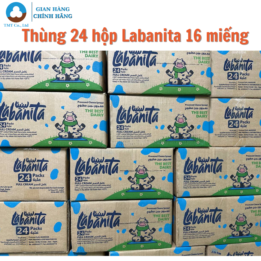 [Hàng đặt trước ngày 16/04 giao] Thùng 24 hộp phô mai Labanita 16 miếng ...
