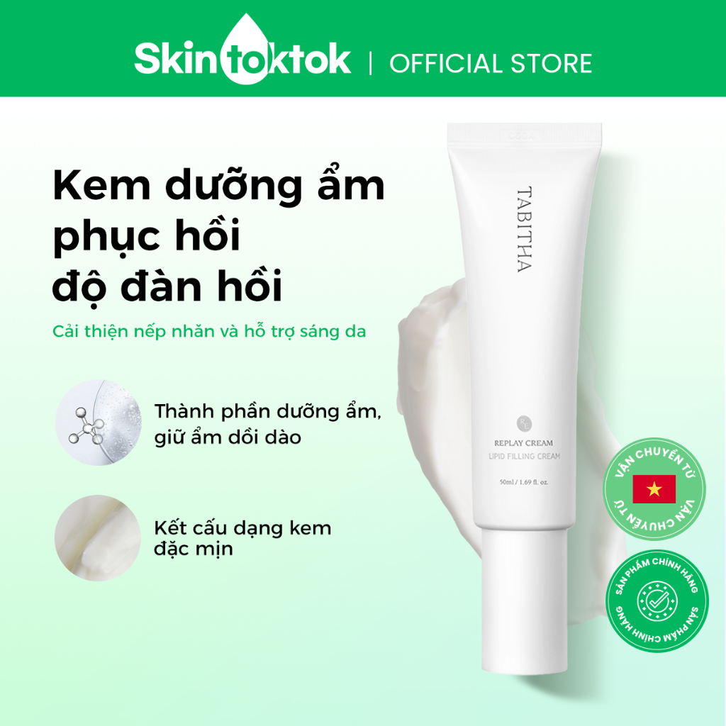 Tabitha Replay Cream kem dưỡng ẩm, phục hồi độ đàn hồi và ngăn ngừa lão ...