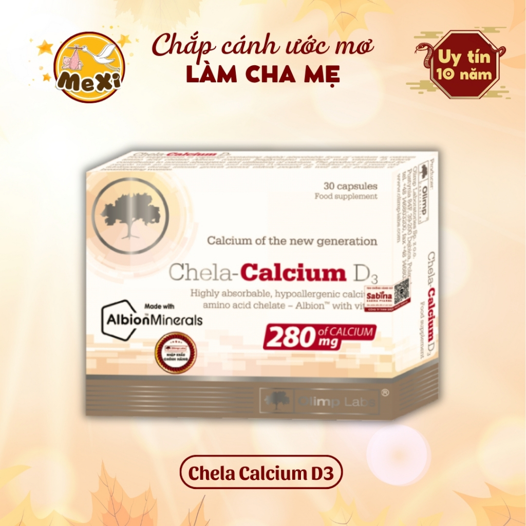 Mẹ Xi Canxi Chela-Calcium D3 - Bổ Sung Canxi Bầu, Vitamin D3, Giúp Xương Chắc Khỏe (Hộp 30 Viên ...