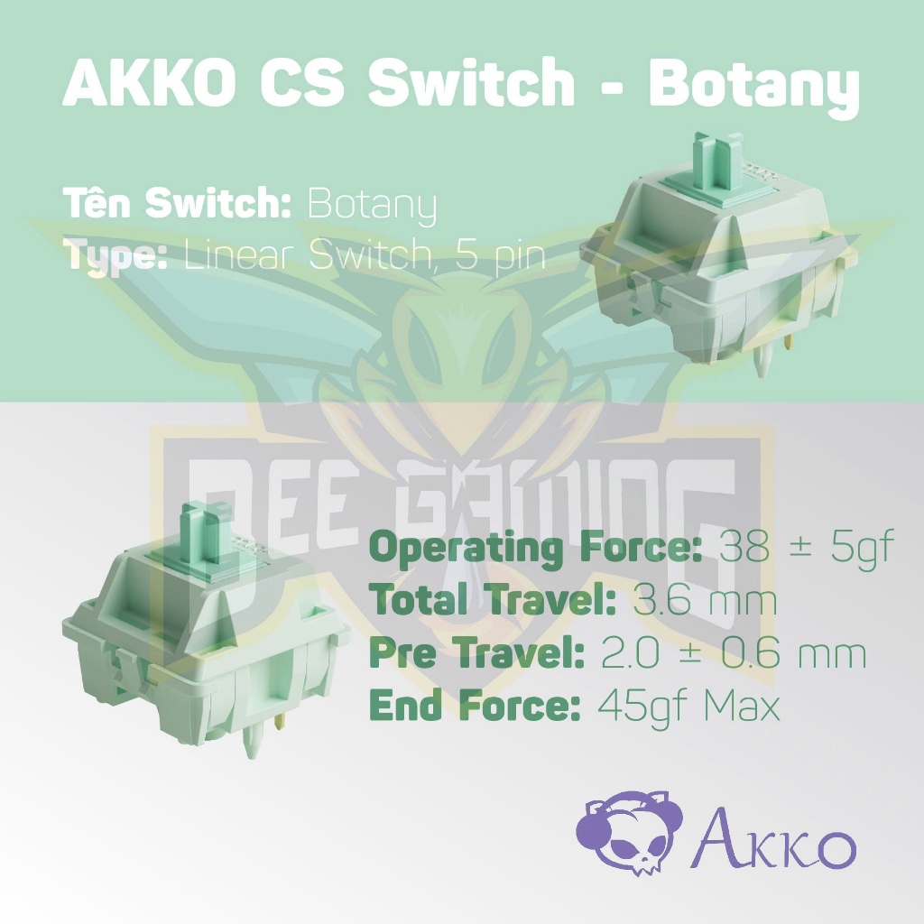Bộ AKKO Switch – Botany (45 switch) | Shopee Việt Nam