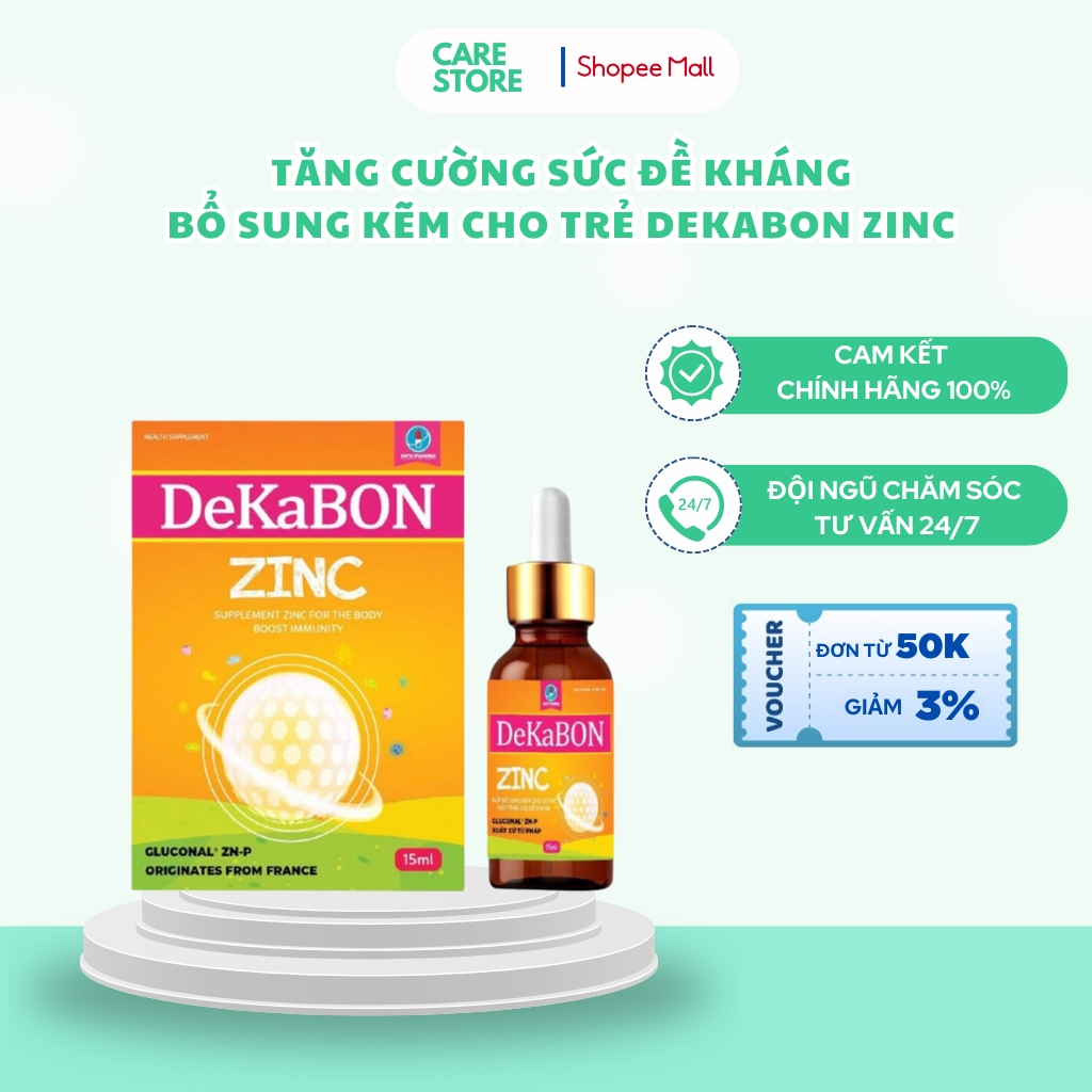 Kẽm Dekabon ZinC hộp 15ml - Bổ sung kẽm giúp tăng cường đề kháng cho ...