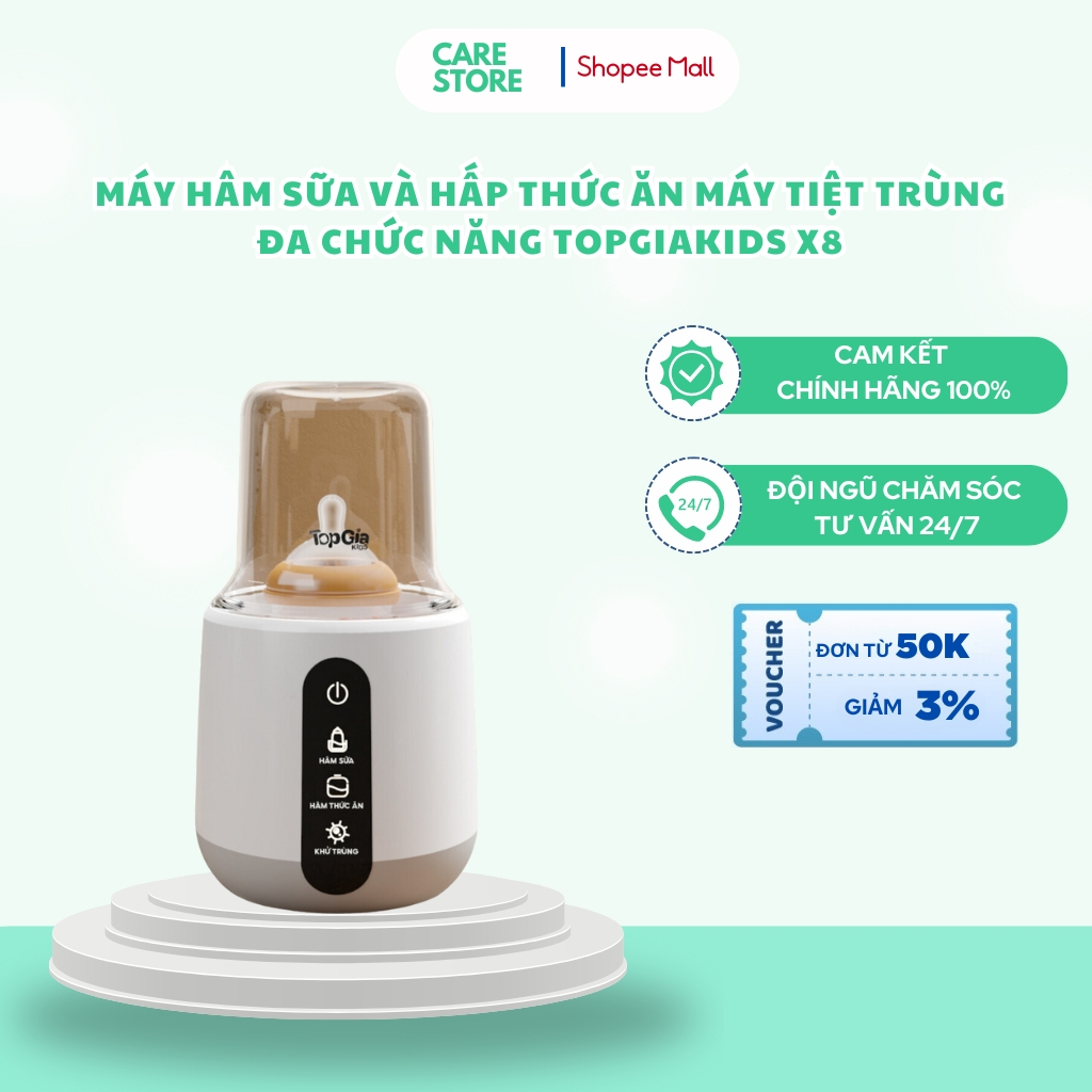 Máy hâm sữa và hấp thức ăn máy tiệt trùng đa chức năng TOPGIAKIDS X8 ...