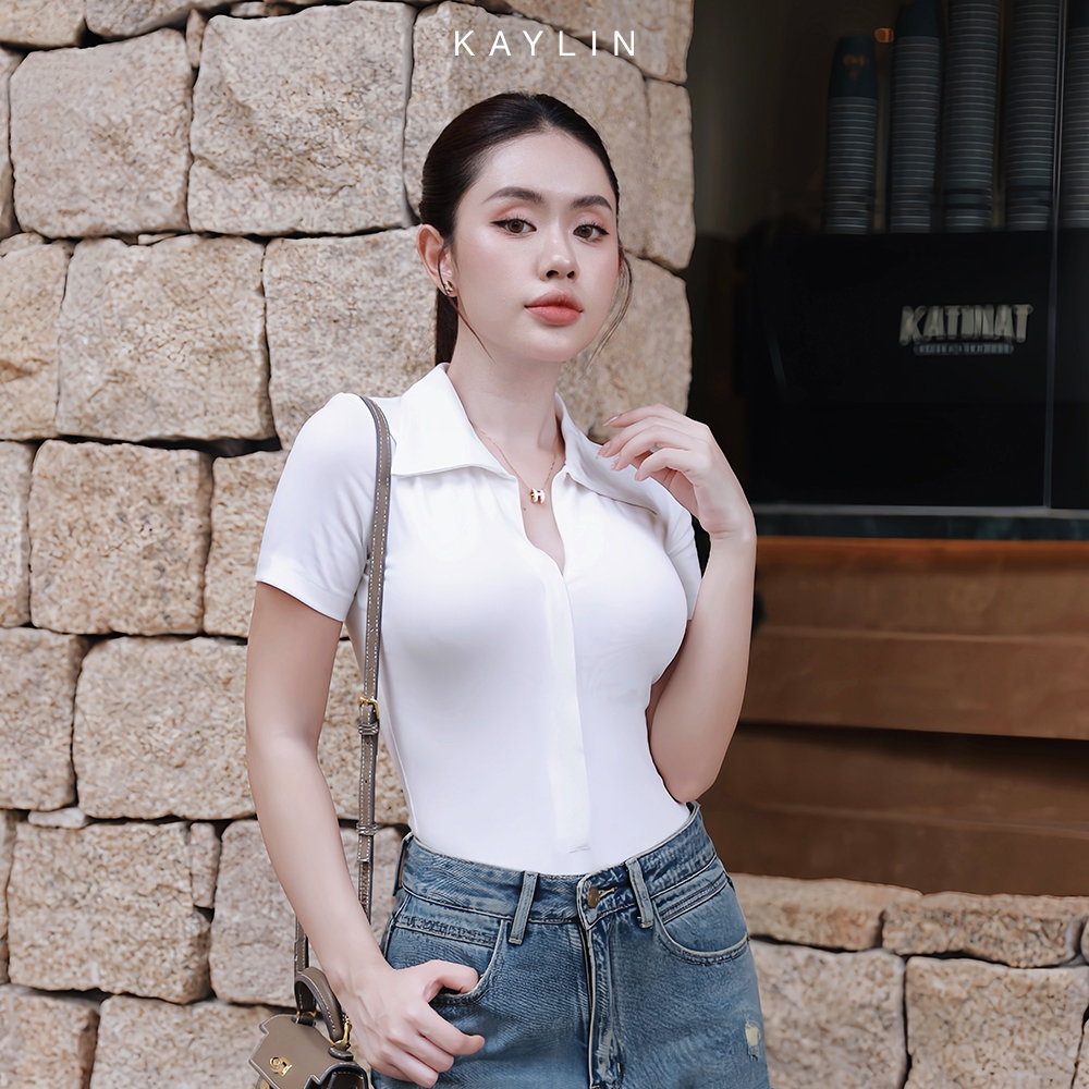 Áo thun POLO KAYLIN phối khóa kéo chất vải thun co giản phong cách ...