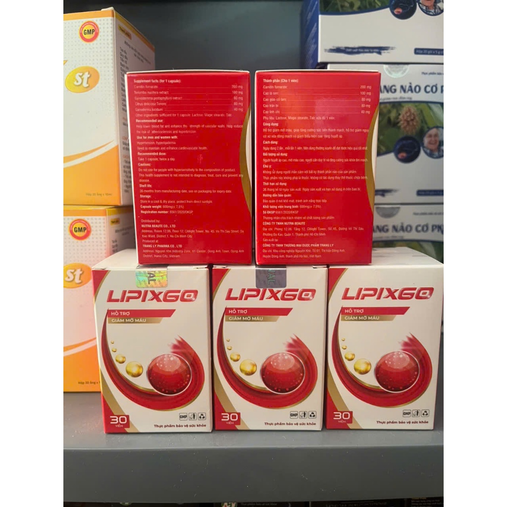 Viên uống Lipixgo hỗ trợ giảm mỡ máu tim mạch | Shopee Việt Nam