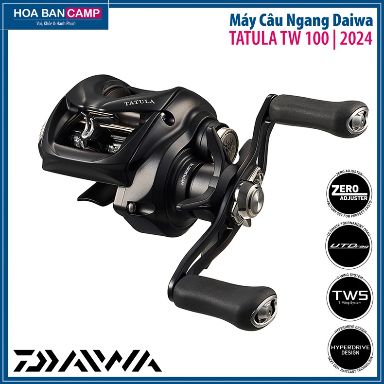 Máy Câu Ngang Daiwa Tatula TW 100 | 2024 - HyperDrive Design, T-Wing System, UTD Drag, A7075 ...