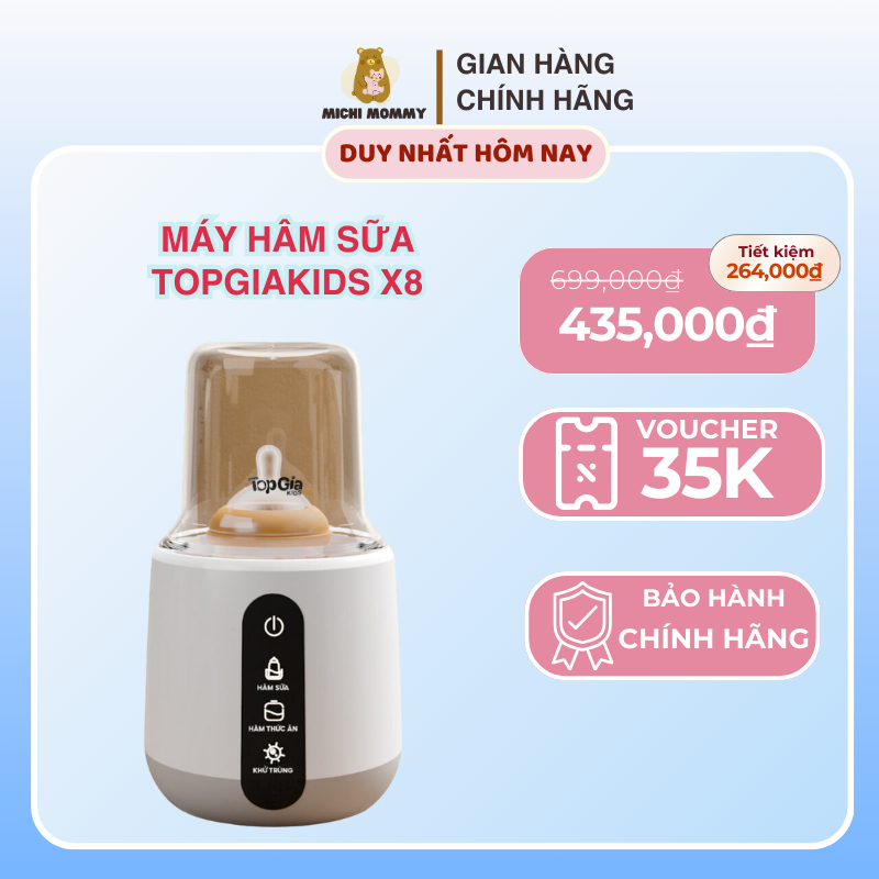 Máy hâm sữa và hấp thức ăn máy tiệt trùng đa chức năng TOPGIAKIDS X8 ...