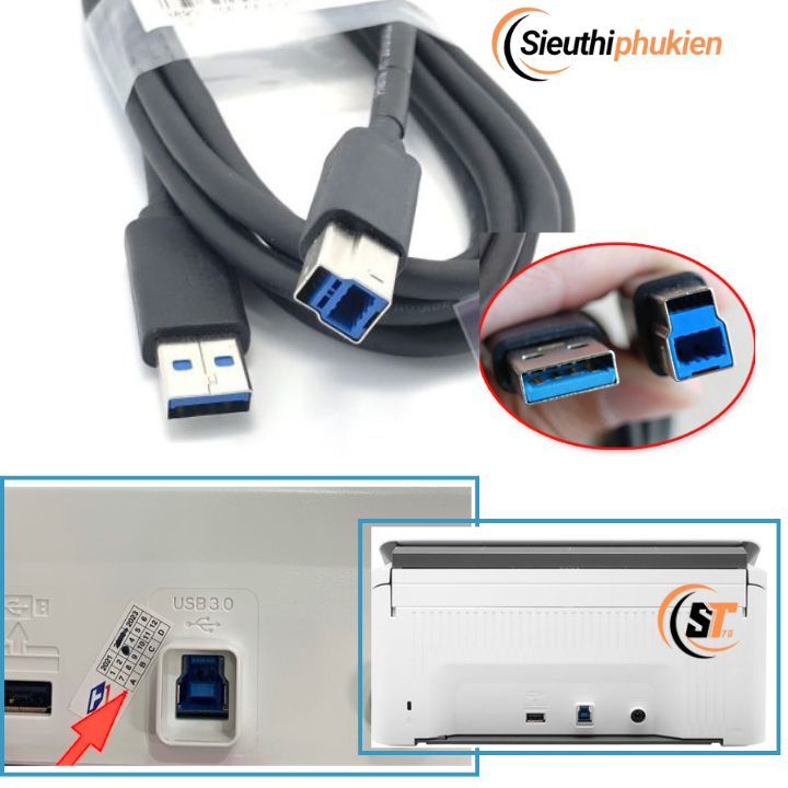 Cáp máy scan HP Pro 3000 s4 kết nối máy tính , dây usb cho máy HP ...