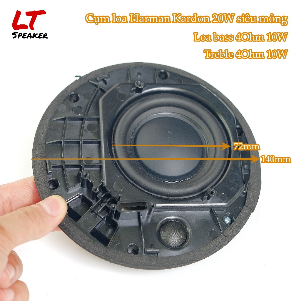 Cụm loa mỏng HK 20W loa bass 4Ohm 10W treble 10W chất lượng cao LT Speaker | Shopee Việt Nam