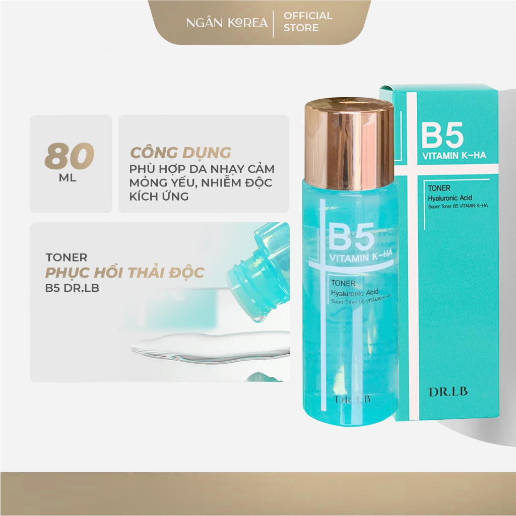 Toner B5 Phục Hồi Thải Độc DR.LB Hàn Quốc cân bằng độ PH, làm dịu cấp ...