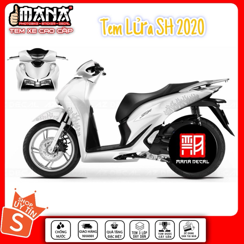 Decal dán xe Tem rời sh 2020 lửa justin bieber | Shopee Việt Nam