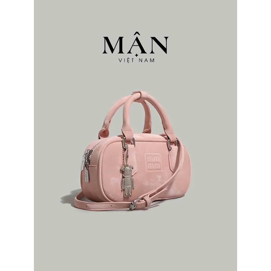 Túi xách MẬN Quilted Pink Two Way Zip size 23 T03 | Shopee Việt Nam