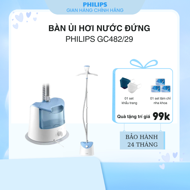 Bàn Ủi Hơi Nước Đứng Philips GC482/29 - Tiêu Diệt 99% Vi Khuẩn - Bình ...