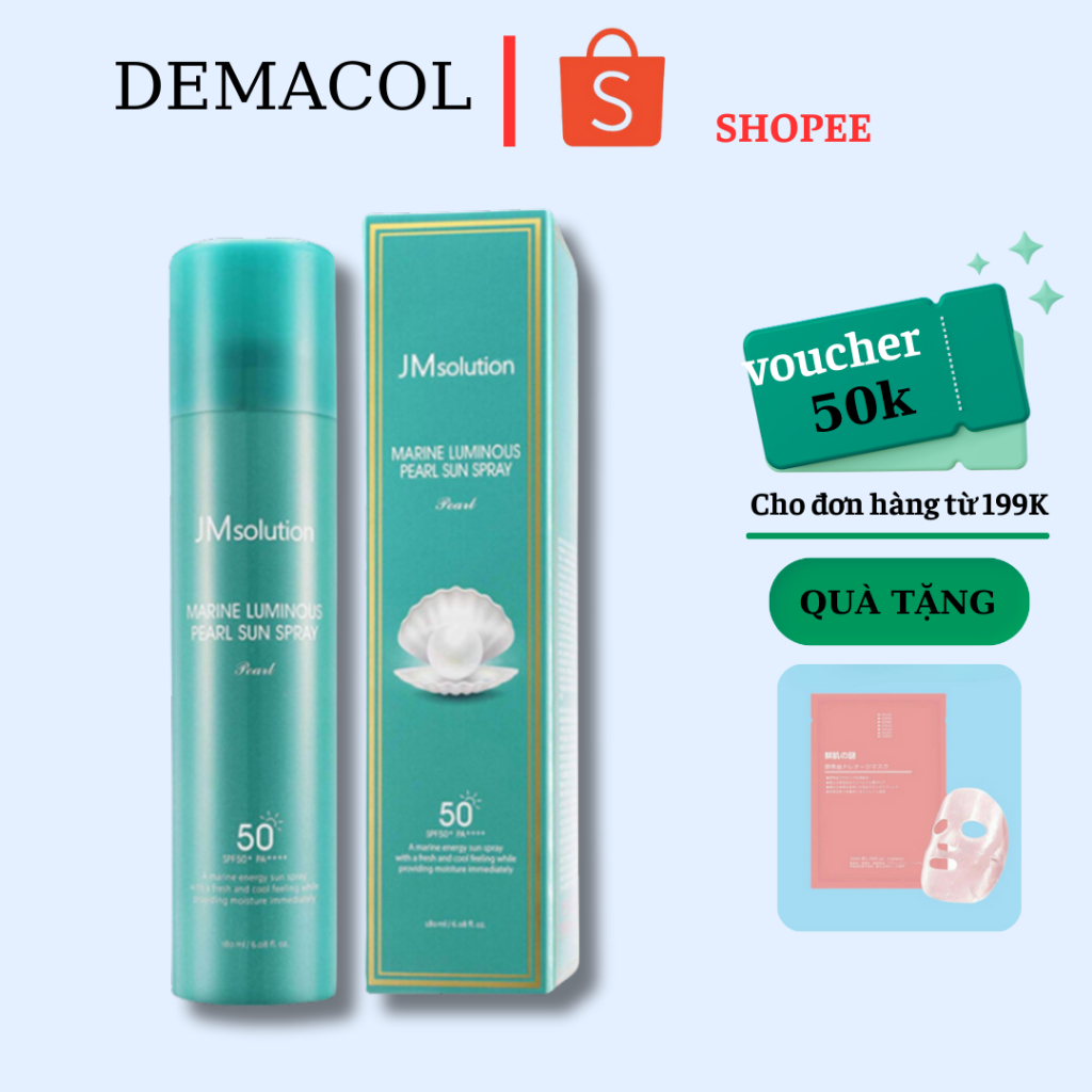 Xịt Chống Nắng Toàn Thân JM Solution Luminous Sun Spray Nâng Tone Da màu Xanh 180ml | Shopee ...