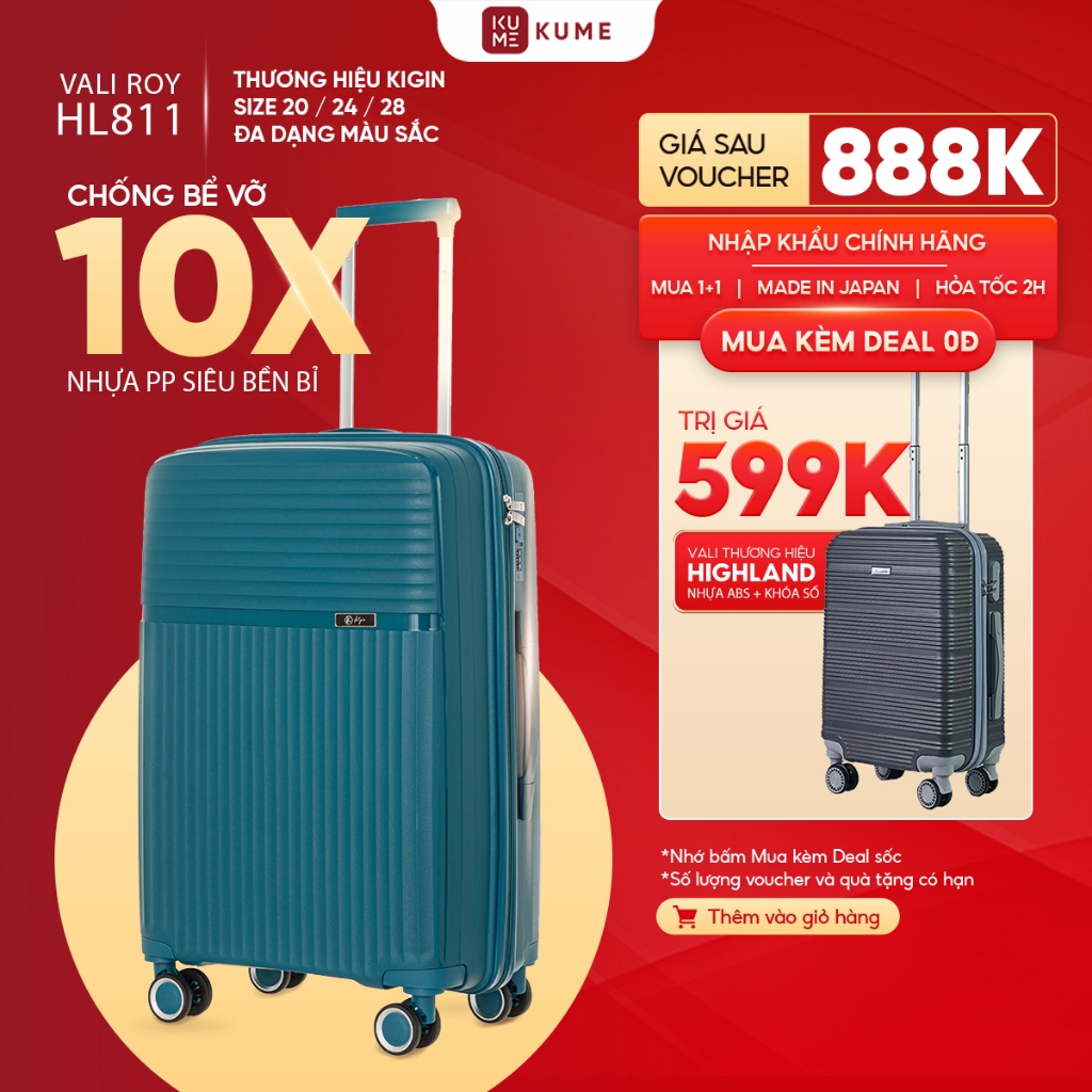 [TẶNG VALI 0Đ] Vali Size 24 Cao Cấp - Vali Kigin HL811 - Vali Du Lịch ...