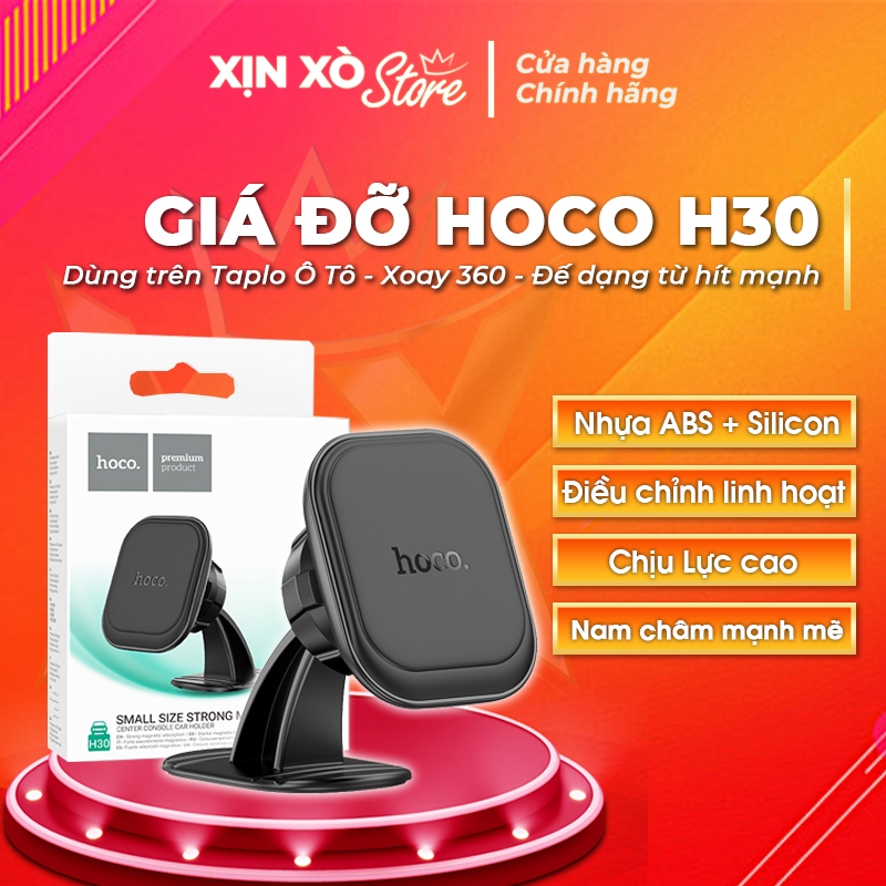 Giá đỡ điện thoại HOCO H30 gắn táp lô xe ô tô - Đế nam châm từ tính ...