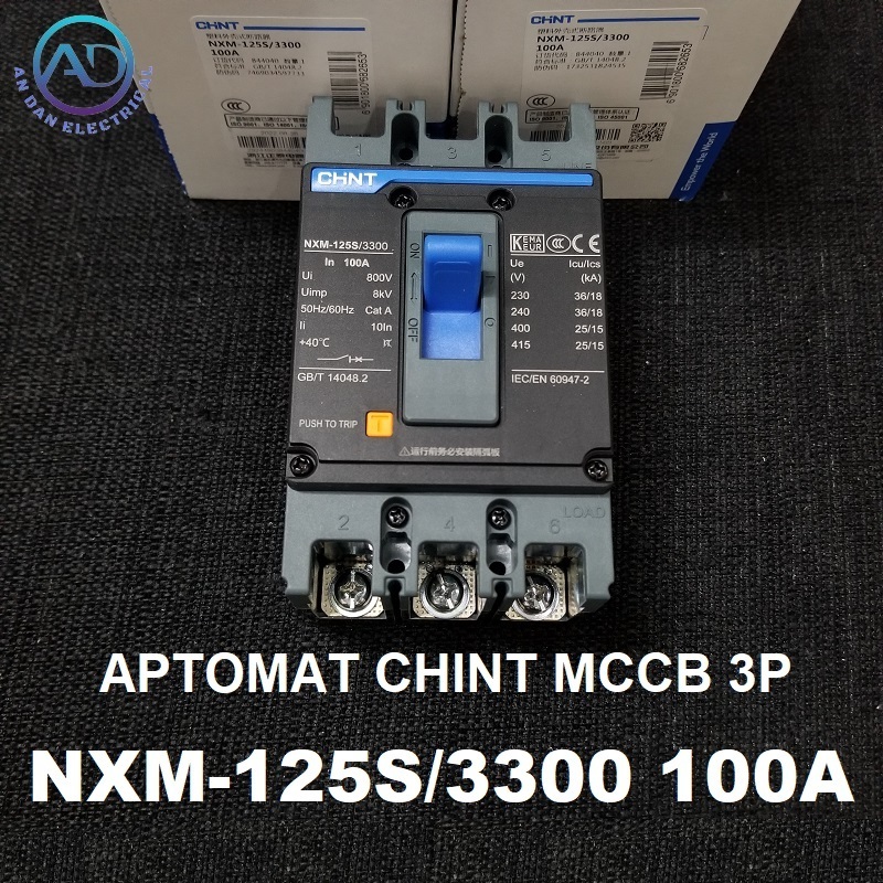 Aptomat Khối MCCB 3P NXM-63S/3300 40A 60A NXM-125S/3300 80A 100A Cầu dao tự động dạng khối 3P ...