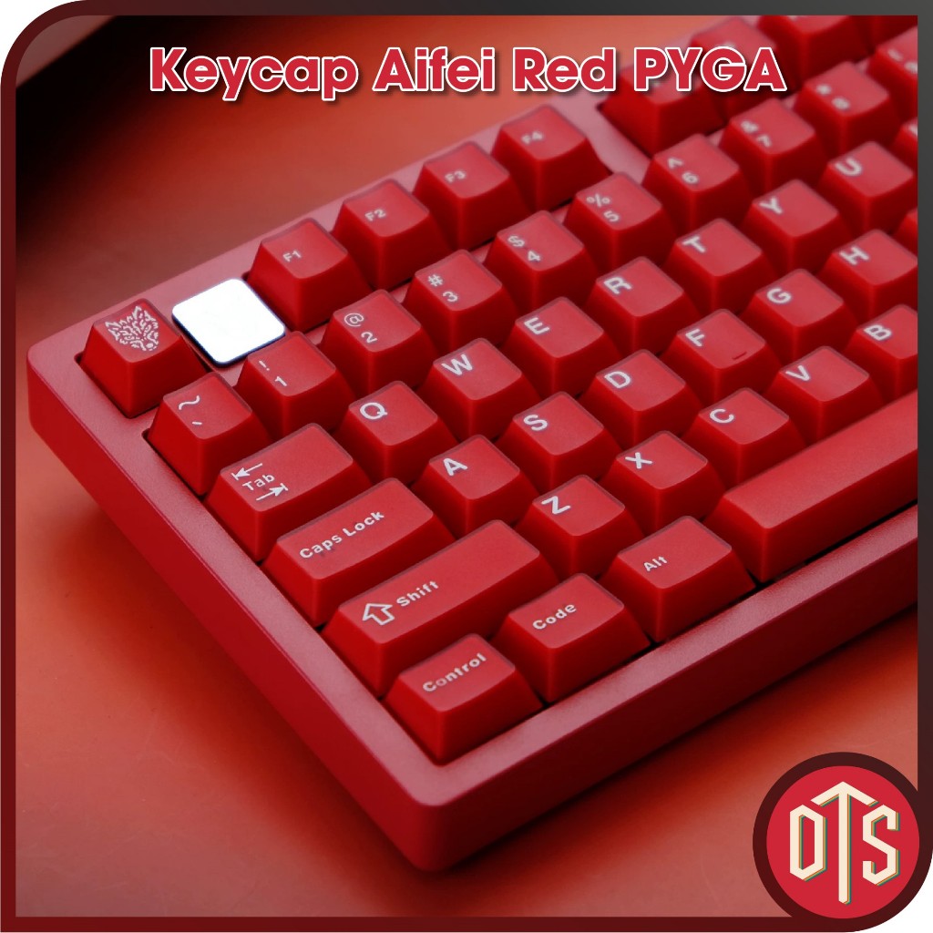 Keycap Aifei Red PYGA Semi-transparent | ABS double-shot | Cherry ...