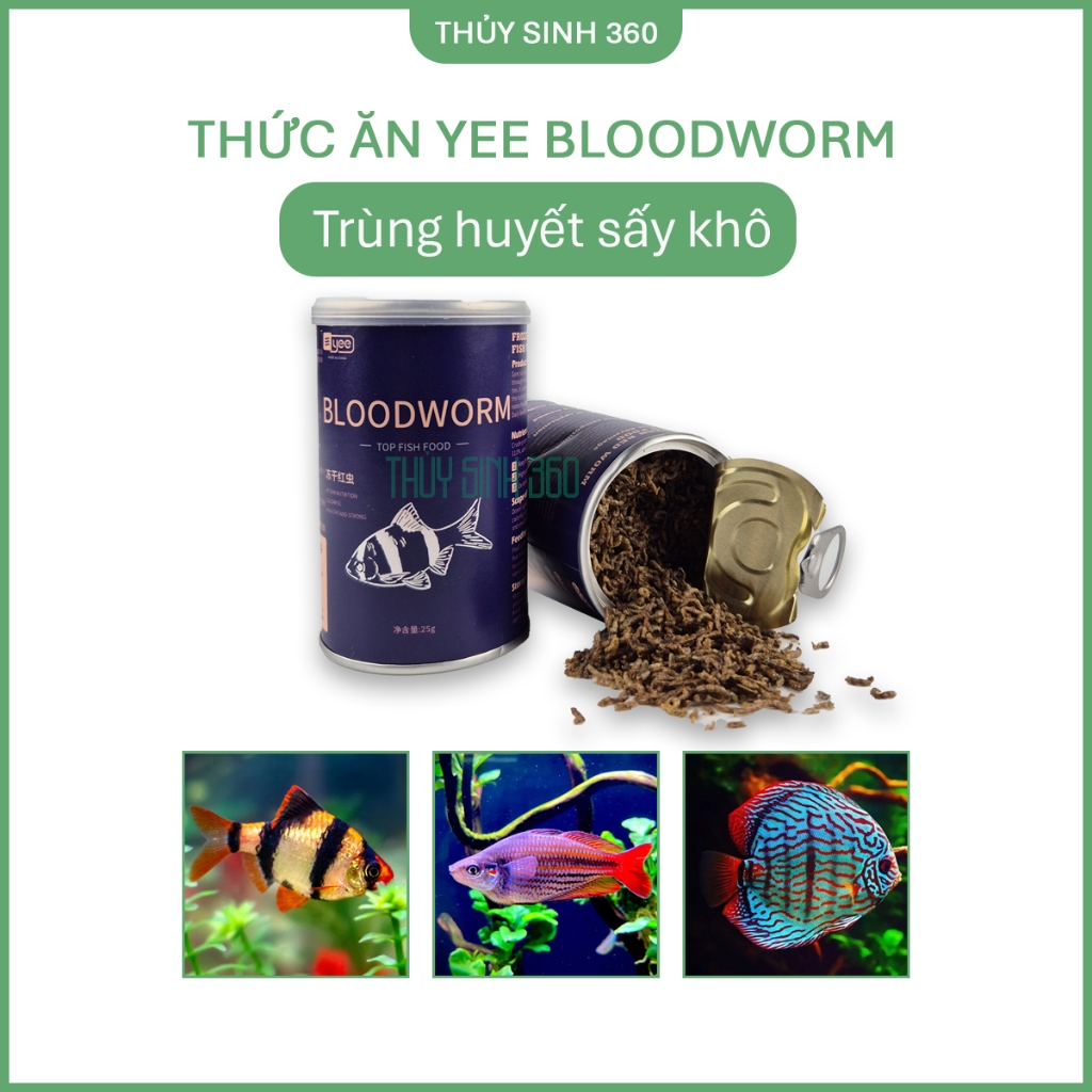 Thức Ăn Cho Cá YEE BLOODWORM - Dạng Trùng Huyết Sấy Khô | Shopee Việt Nam